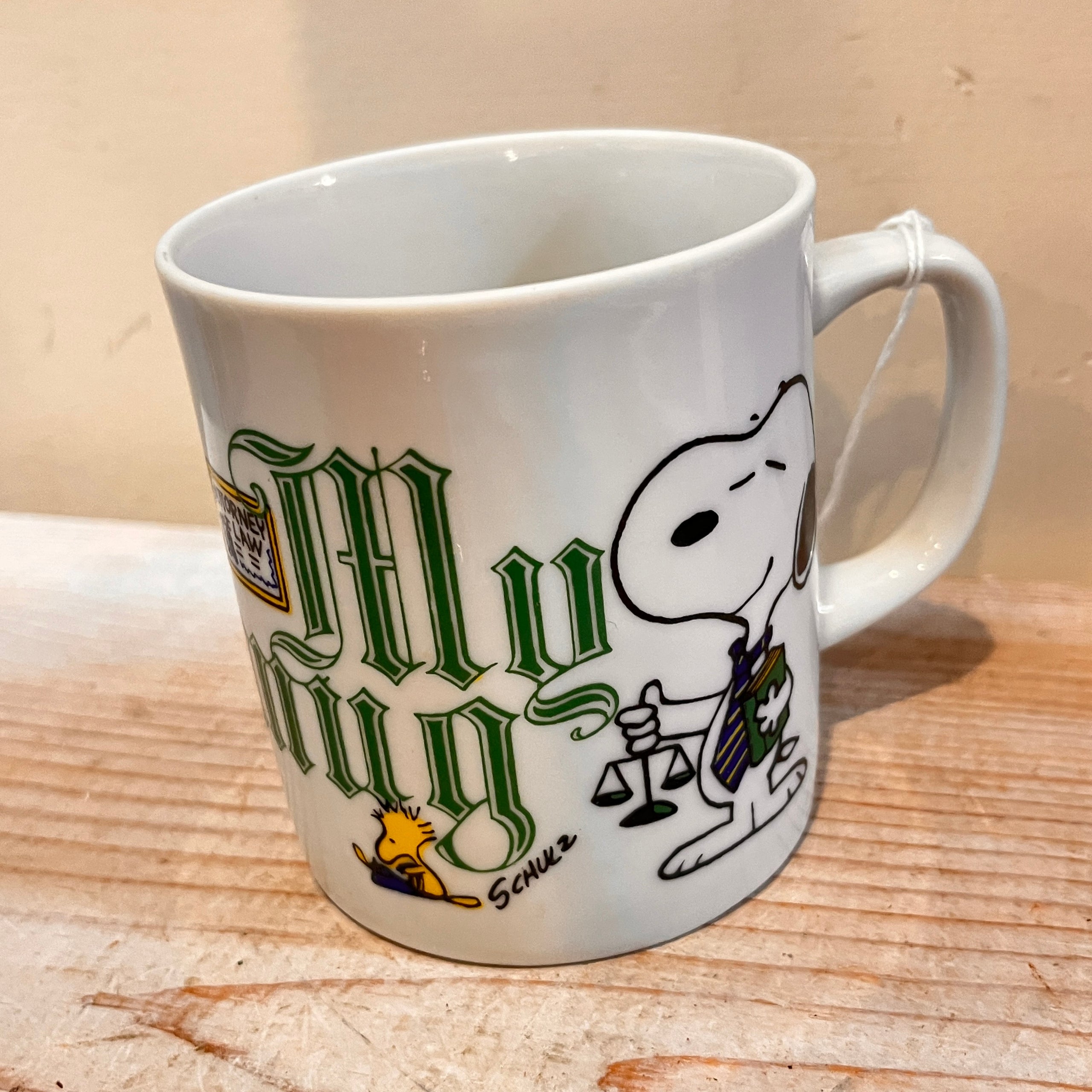 Snoopy Attorney At Law Mug Time S Tin Cup Vintage