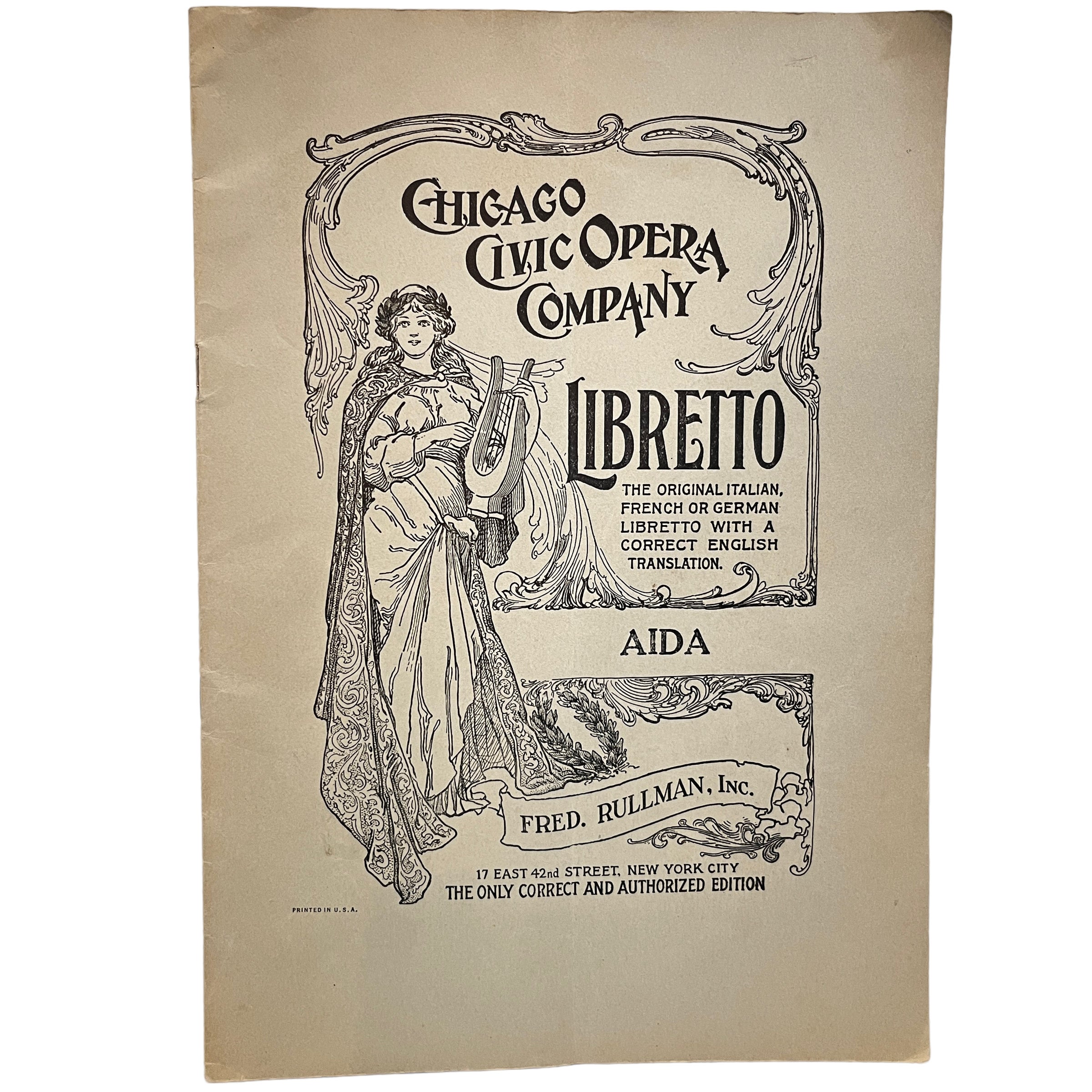 Victorian Aida Program & Libretto | Time's Tin Cup Vintage Emporium